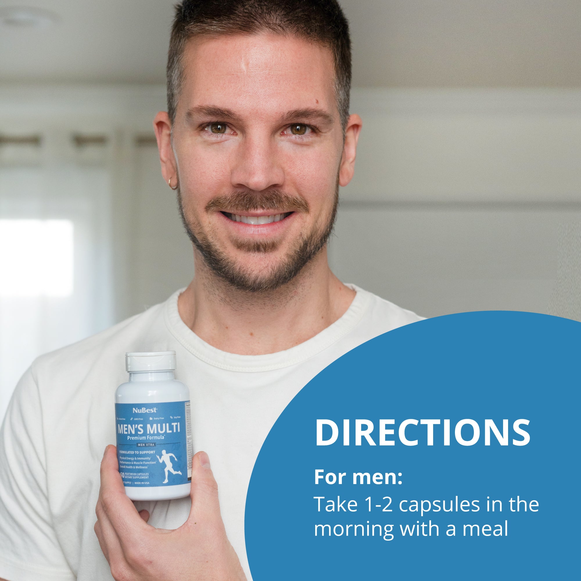 Men's Multi, Men Xtra, Energy, Immunity & Health Boost, 60 Vegan Capsu