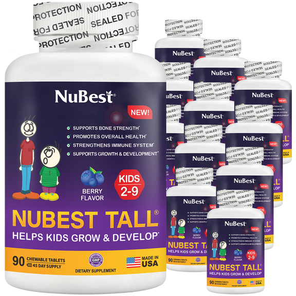 NuBest Tall Kids, Multivitamins For Kids Ages 2-9, Berry Flavor, 90 ...