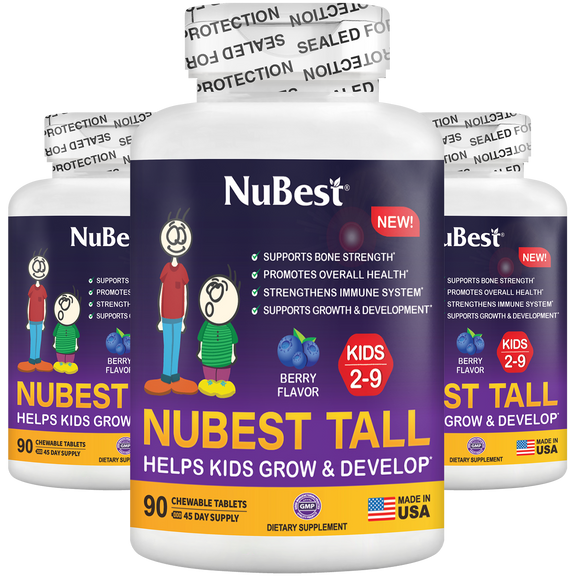 NuBest Tall Kids, Multivitamins For Kids Ages 2-9, Berry Flavor, 90 ...