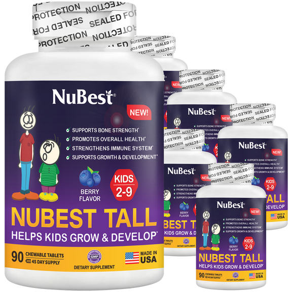 NuBest Tall Kids, Multivitamins For Kids Ages 2-9, Berry Flavor, 90 ...