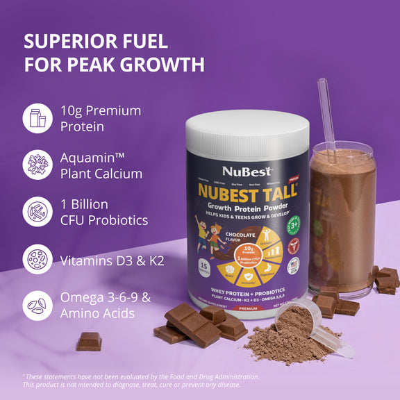 NuBest Tall Protein for Growth and Development, Kids and Teens 3+, Cho