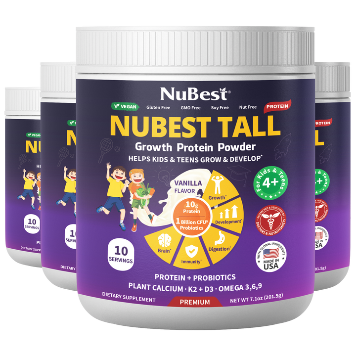 NuBest Tall Protein, Vanilla Shake for Ages 4+, 10 vegan servings ...