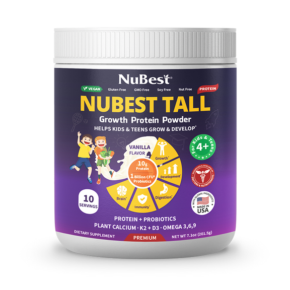 NuBest Tall Protein, Vanilla Shake for Ages 4+, 10 vegan servings ...