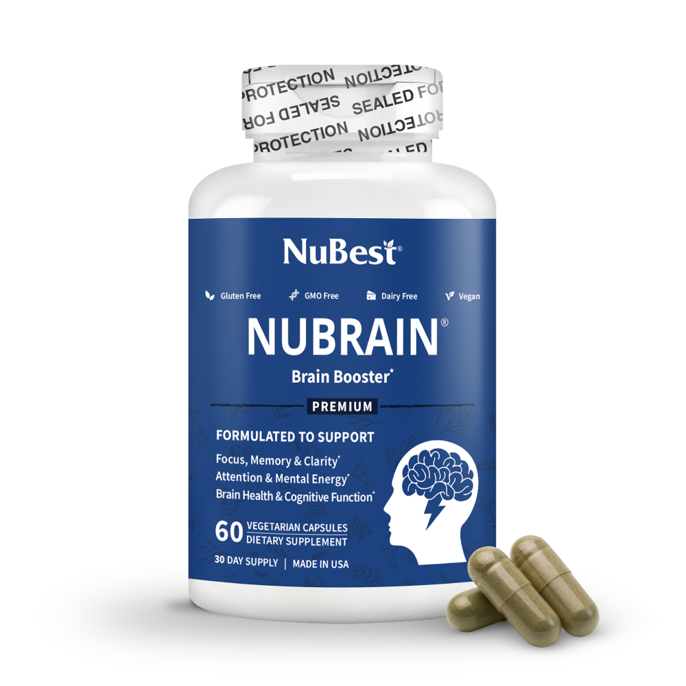 NuBrain, For Brain Health, Focus and Memory, 60 Vegan Capsules – NuBest.com