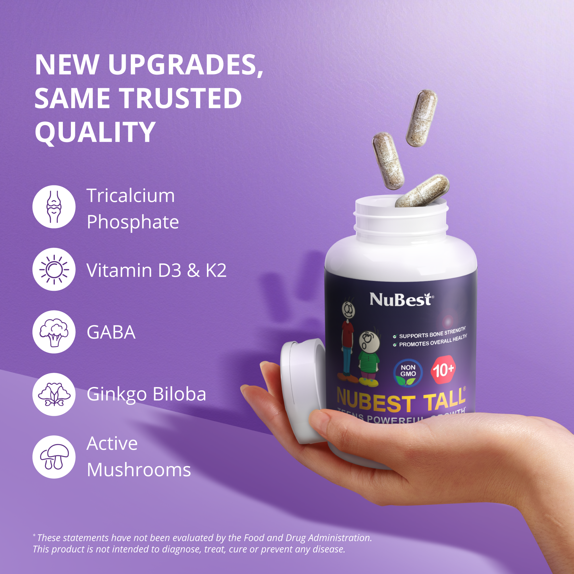 NuBest Tall 10+, Powerful Growth for Kids & Teens (10+), Milk Drinkers