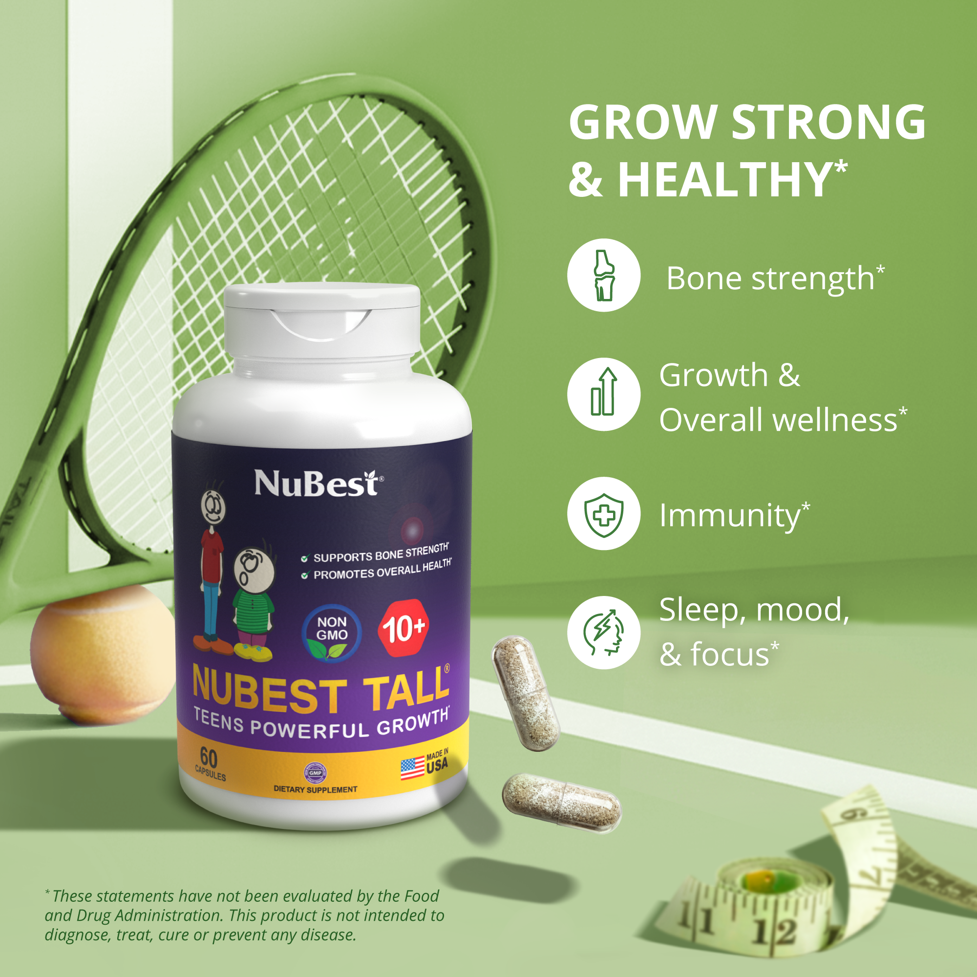NuBest Tall 10+, Powerful Growth for Kids & Teens (10+), Milk Drinkers