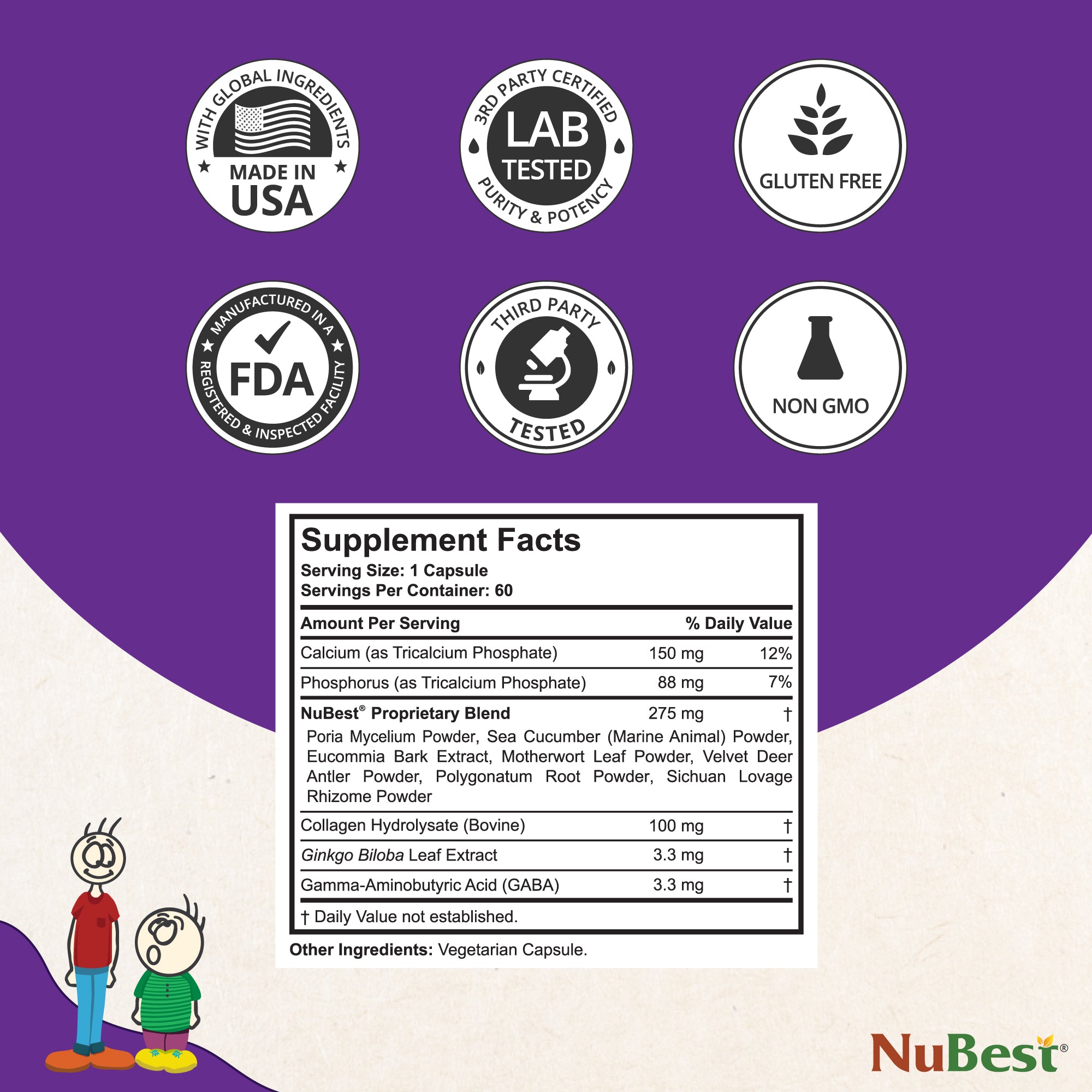 NuBest Tall, For Children (5+) & Teens Who Don't Drink Milk Daily, 60 ...